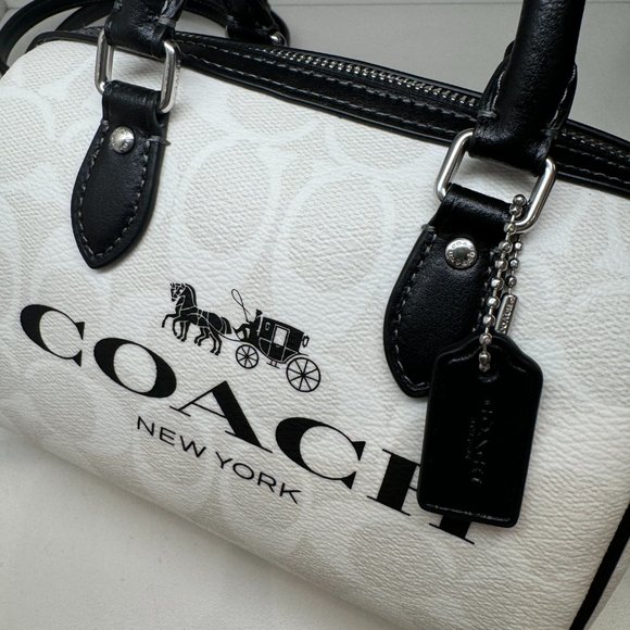 Coach | Bags | Coach Mini Rowan Crossbody In Signature Canvas Co959 | Poshmark